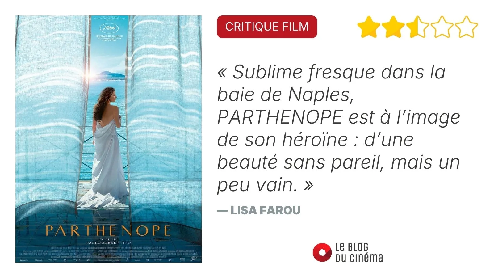 PARTHENOPE, sublime... déception - Critique